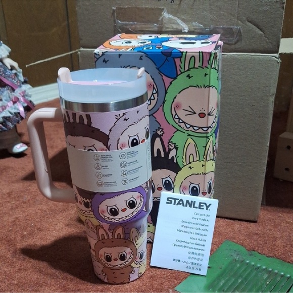 Stanley | Accessories | Stanley Pink And Multicolor Travel Mug | Poshmark